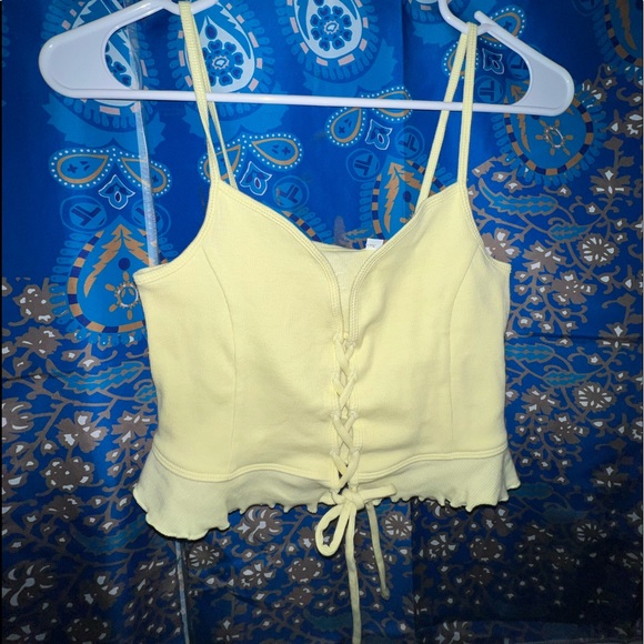 PacSun | Tops | Pacsun Light Yellow Ribbon Tank | Poshmark